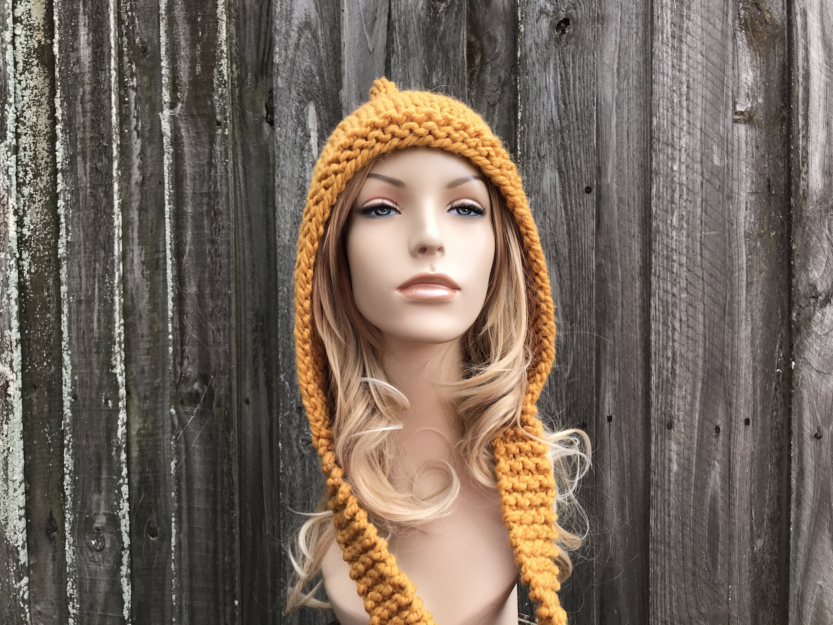 Witch Hat Pixie Hat Elf Hat Womens Hat Pixie Hood Chunky | Etsy