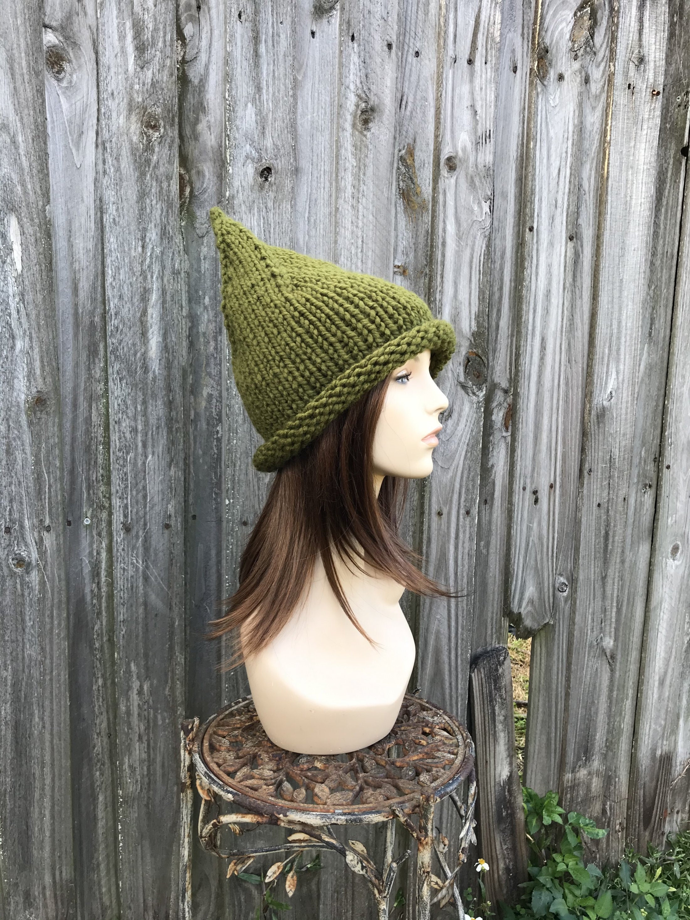 Witch Hat Wizard Hat Chunky Knit Hat Womens Hat Mens Hat | Etsy