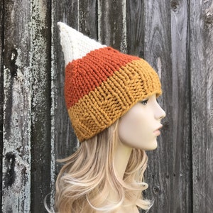 Candy Corn Hat, Candy Corn Beanie, Halloween Hat, Womens Hat, Mens Hat ...