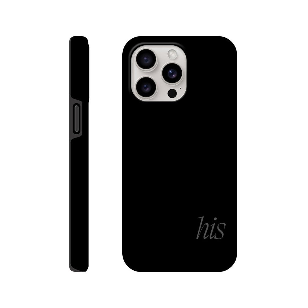 His & Hers Subtle Black His Aesthetic Classy Phone Case iPhone 15 ...