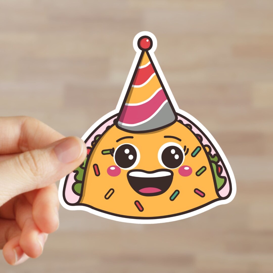 Printable Taco Stickers Print and Cut Fun Taco Stickers Cute Food ...