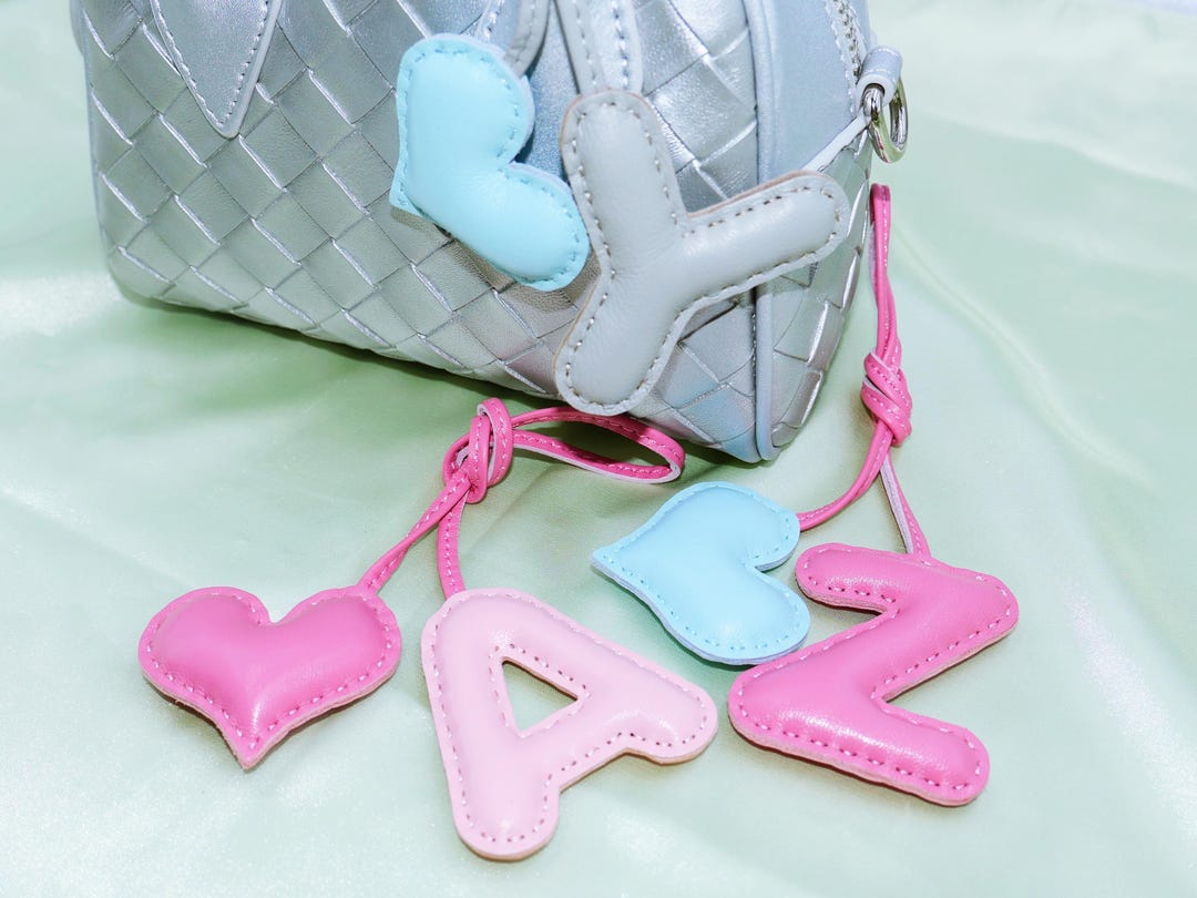 Personalized Bag Charm * Custom Initial Bag Charm * Sheepskin Bag Charm ...