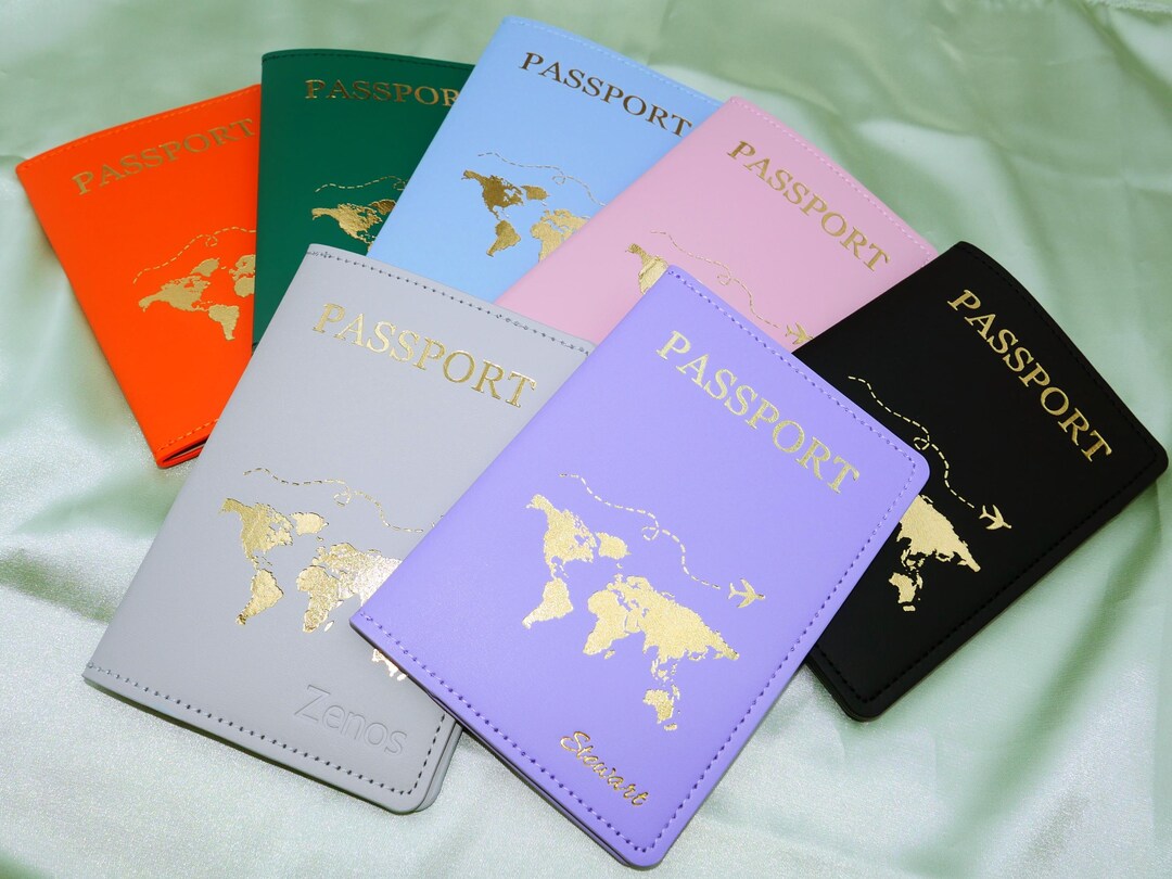 Personalized Travel Wallet * Custom Passport Cover * Leather Passport ...