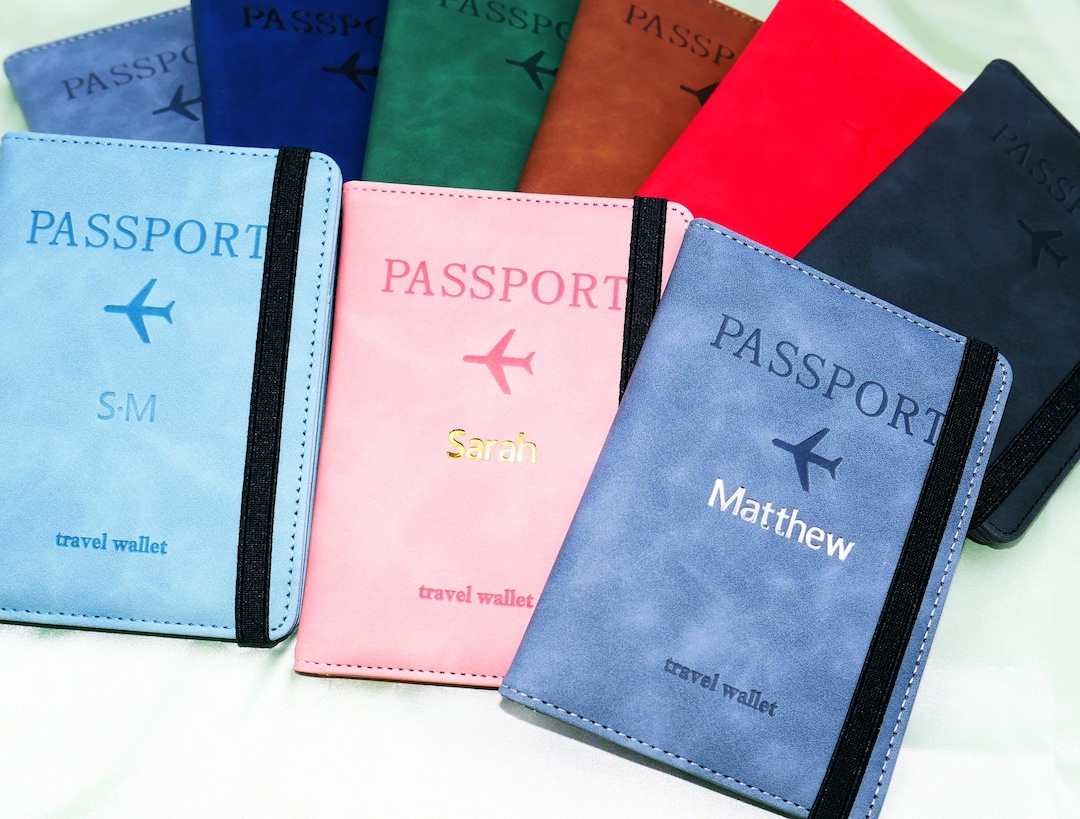 Personalized Travel Wallet * Custom Passport Cover * Leather Passport ...