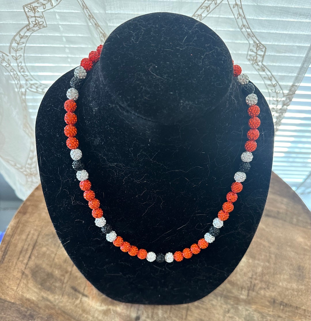 Baseball Customize Clay Rhinestone Bead Necklace 9inningdrip ORIOLES ...