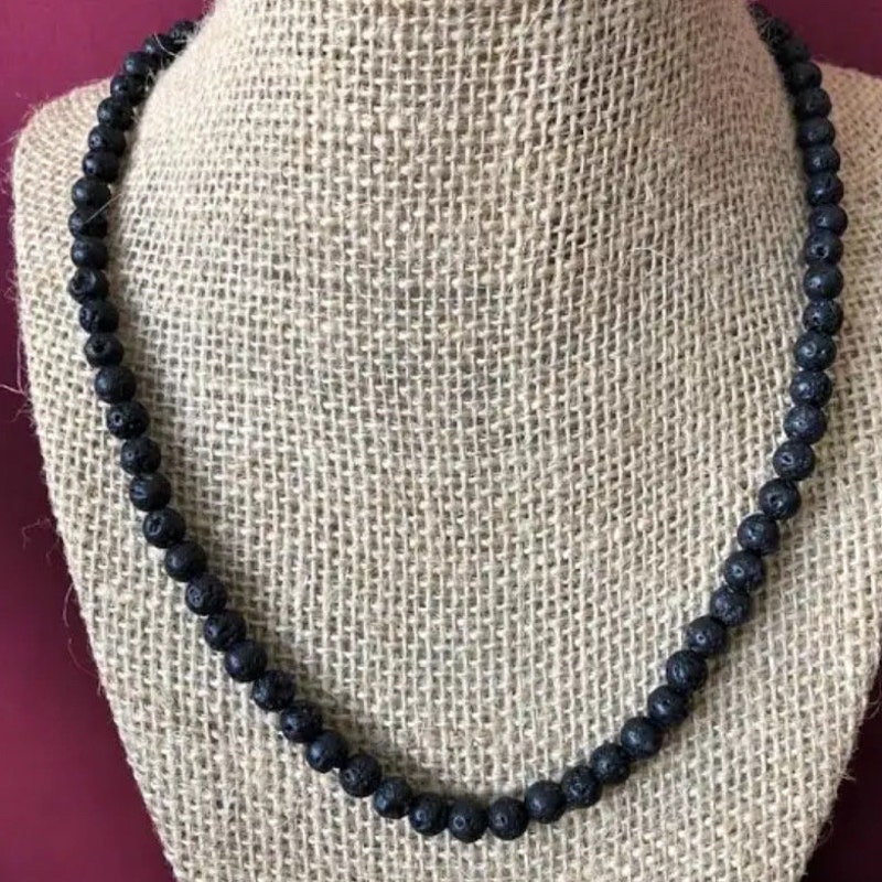 Lava Bead Necklace - Etsy