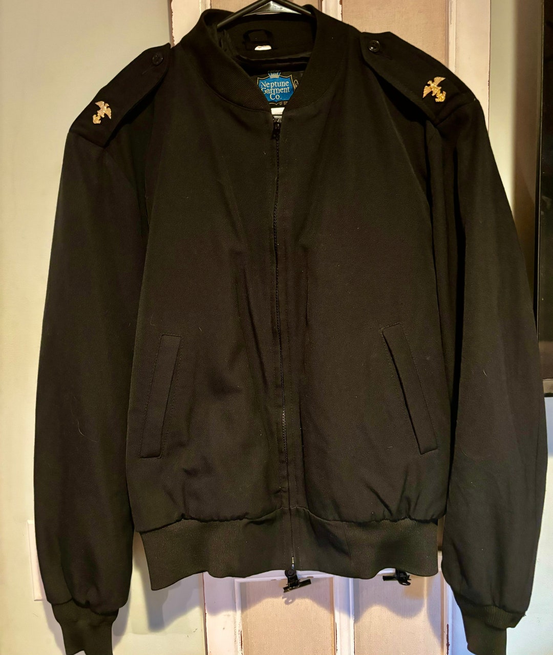 US Army Black Captains Bimber Style Jacket Womens M/ Mens 40 R - Etsy
