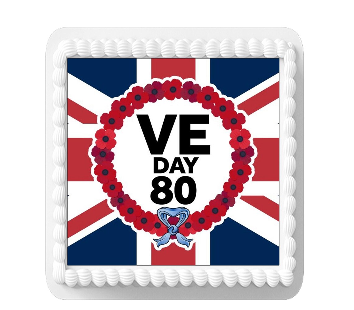 VE Day Victory Europe WW2 80th Anniversary Remembrance 7.5inch SQUARE ...