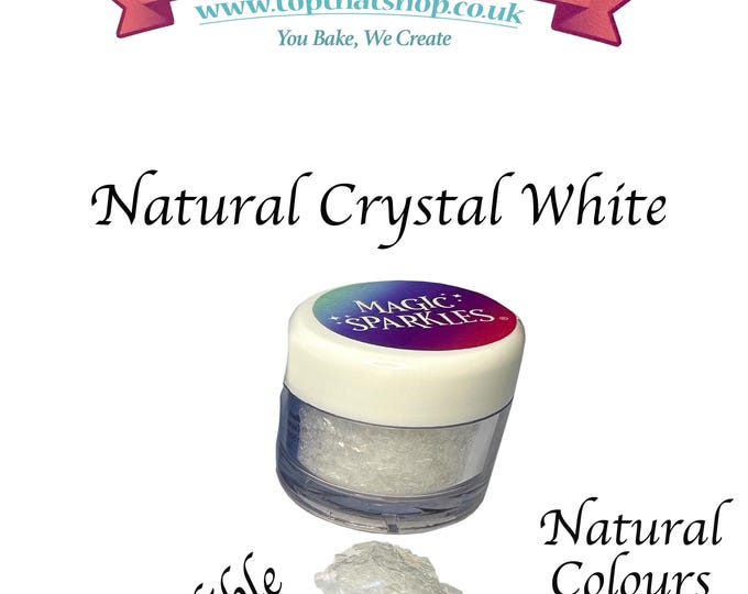 Magic Sparkles Fully Edible Glitter 2g of Crystal White - 100% Edible ...