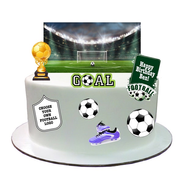 Football Team Logo Cake Topper - Etsy