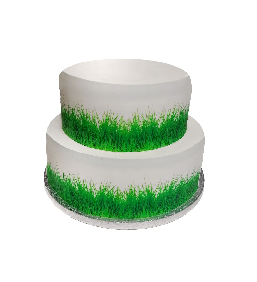 Green Grass Effect Border Ribbon Icing Cake Decoration Topper. Perfect ...