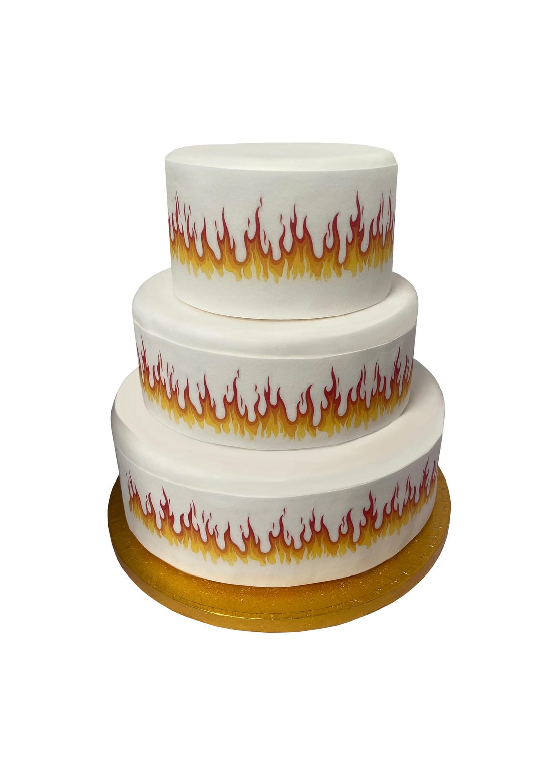Fire Flame Themed Border Ribbon Edible Icing Cake Decoration Topper ...