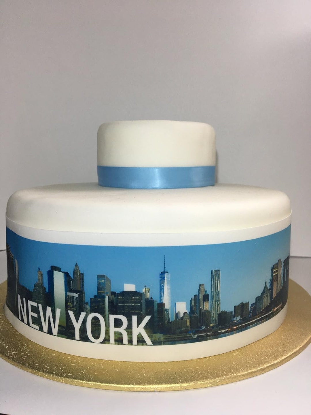 New York City Skyline Border Ribbon Icing Cake Decoration Topper ...