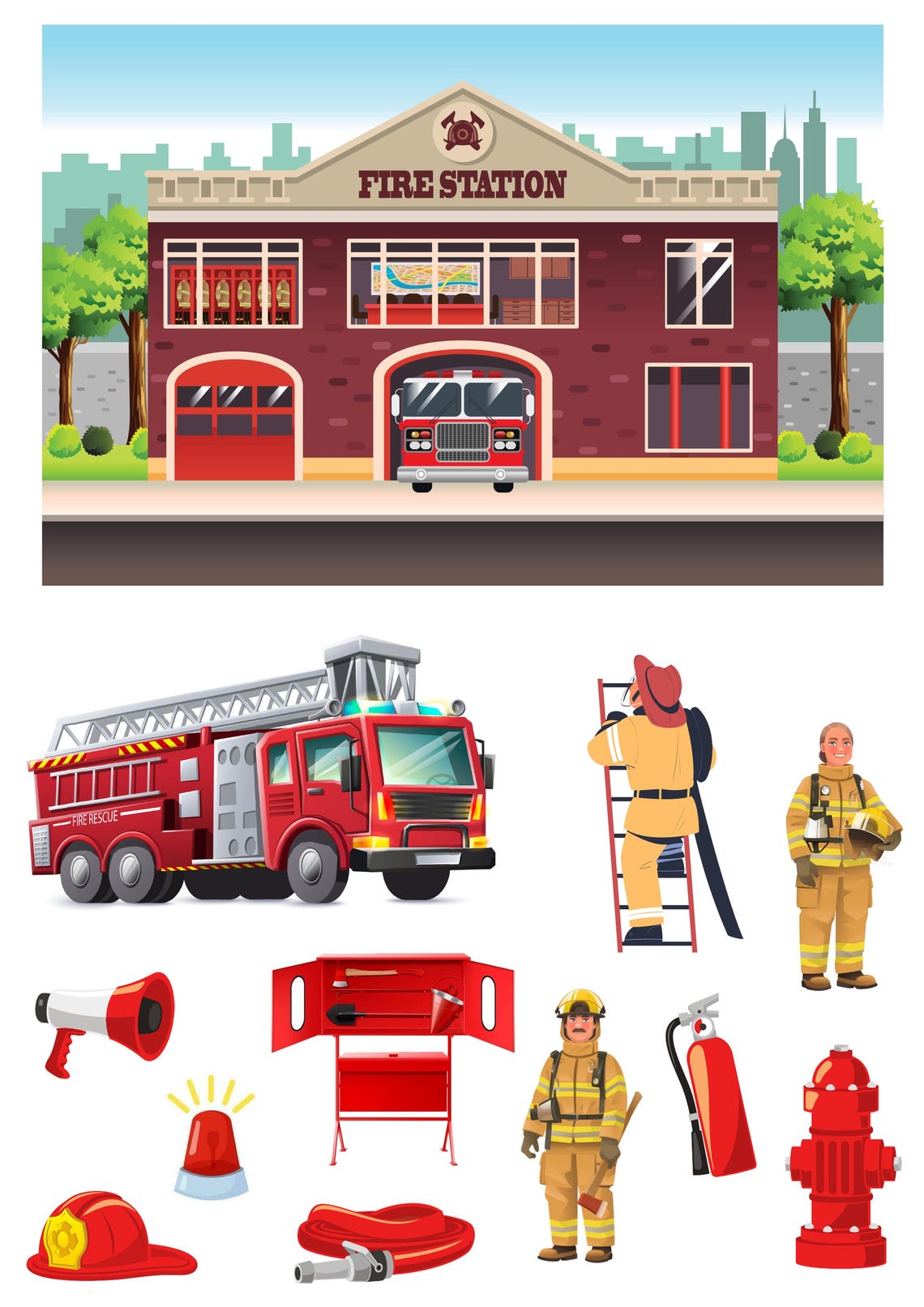 Fire Fighter Fireman Emergency Services Edible Stand up Wafer Paper ...