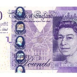 UK Bank Notes Money Currency Edible Icing Cake Decoration Topper ...