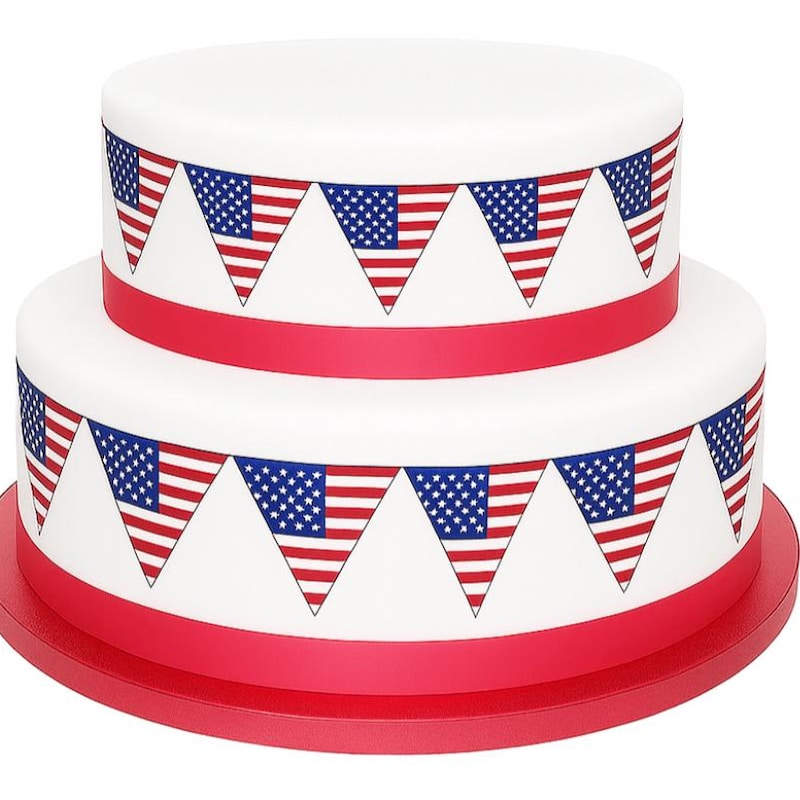 American Flag Cake Topper - Etsy UK