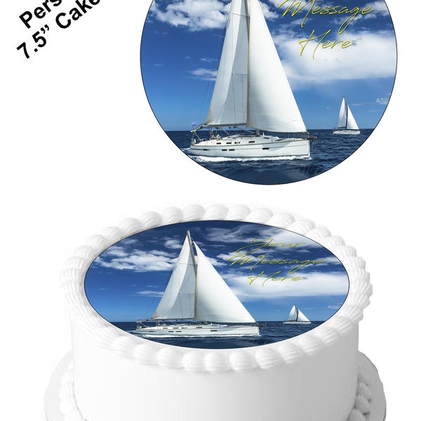 Boat Cake Topper - Etsy UK