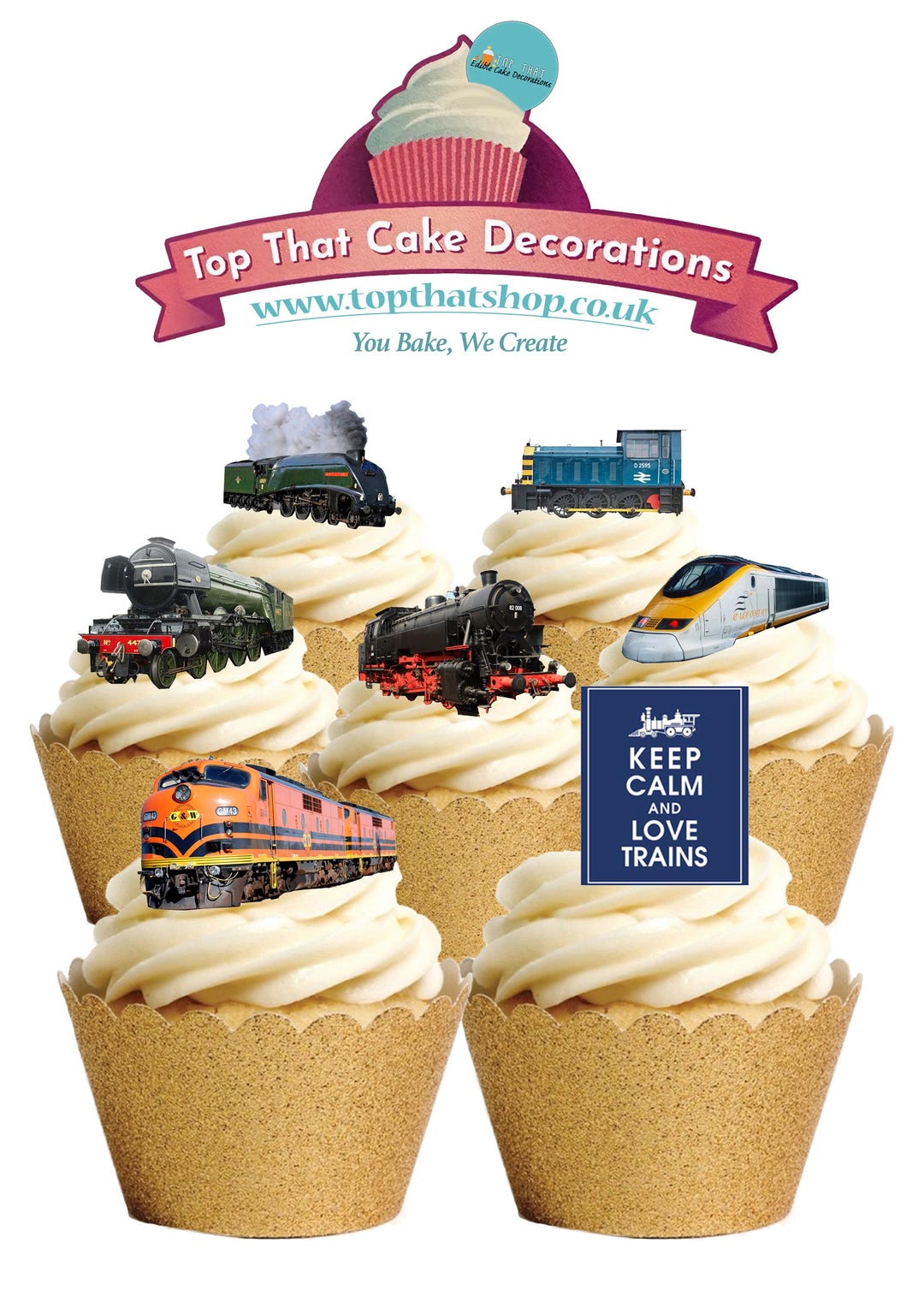 18 Stand up Steam Engine Electric Diesel Train Edible Wafer Paper Card ...