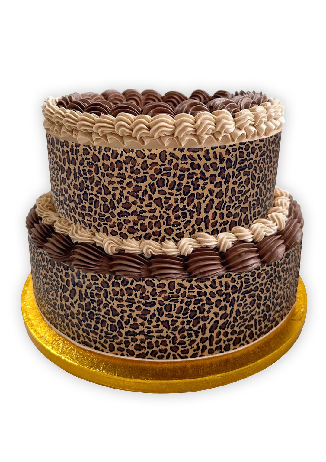Leopard Animal Print Border Ribbon Icing Cake Decoration Topper ...
