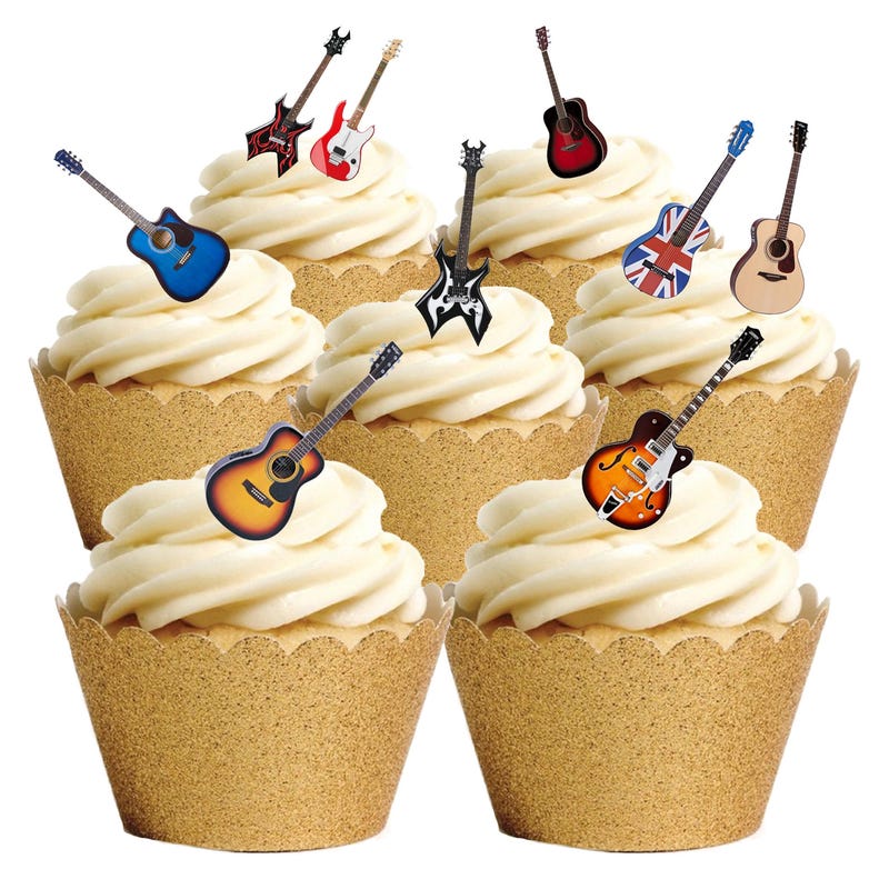 Guitar Cake Topper - Etsy