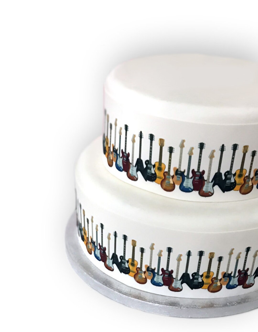 Guitar Musical Instrument Music Border Ribbon Icing Cake Decoration ...