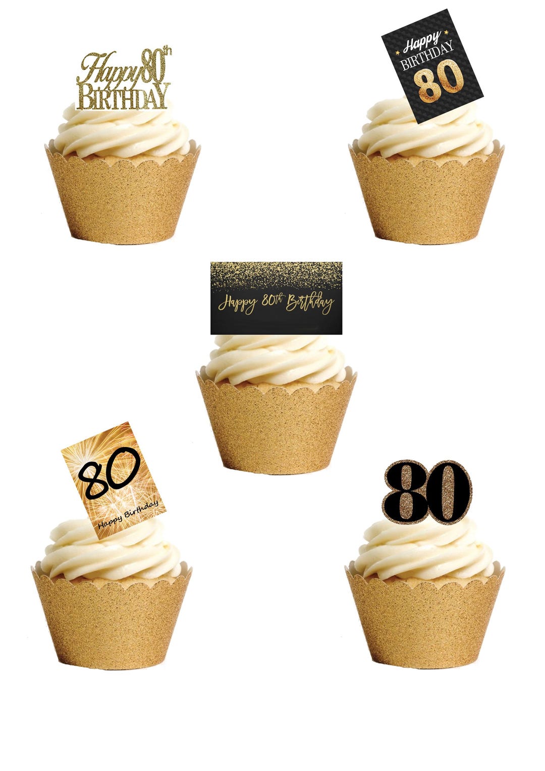 21 Stand up Age 80 Eighty 80th Birthday Celebration Edible Wafer Paper ...