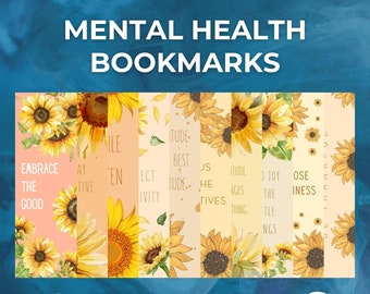 Printable Bookmark Set, Mental Health Bookmarks, Positive Affirmation ...
