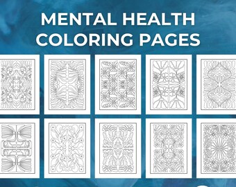 Mental Health Coloring Pages - Etsy