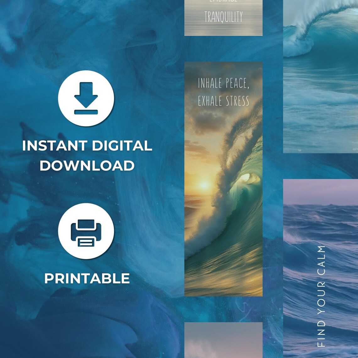 Printable Bookmark Set, Mental Health Bookmarks, Positive Affirmation ...