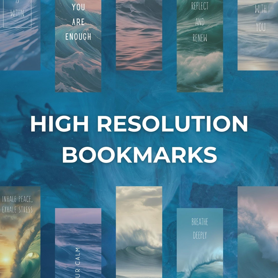 Printable Bookmark Set, Mental Health Bookmarks, Positive Affirmation ...