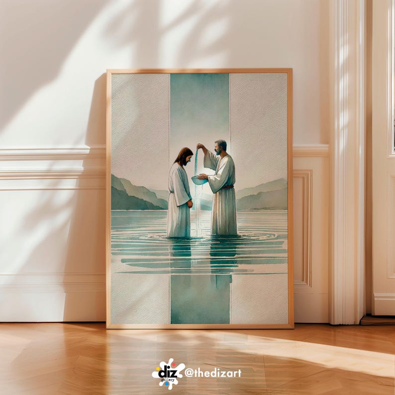 The Baptism of Jesus - Christian Wall Art, John the Baptist, Sacred ...