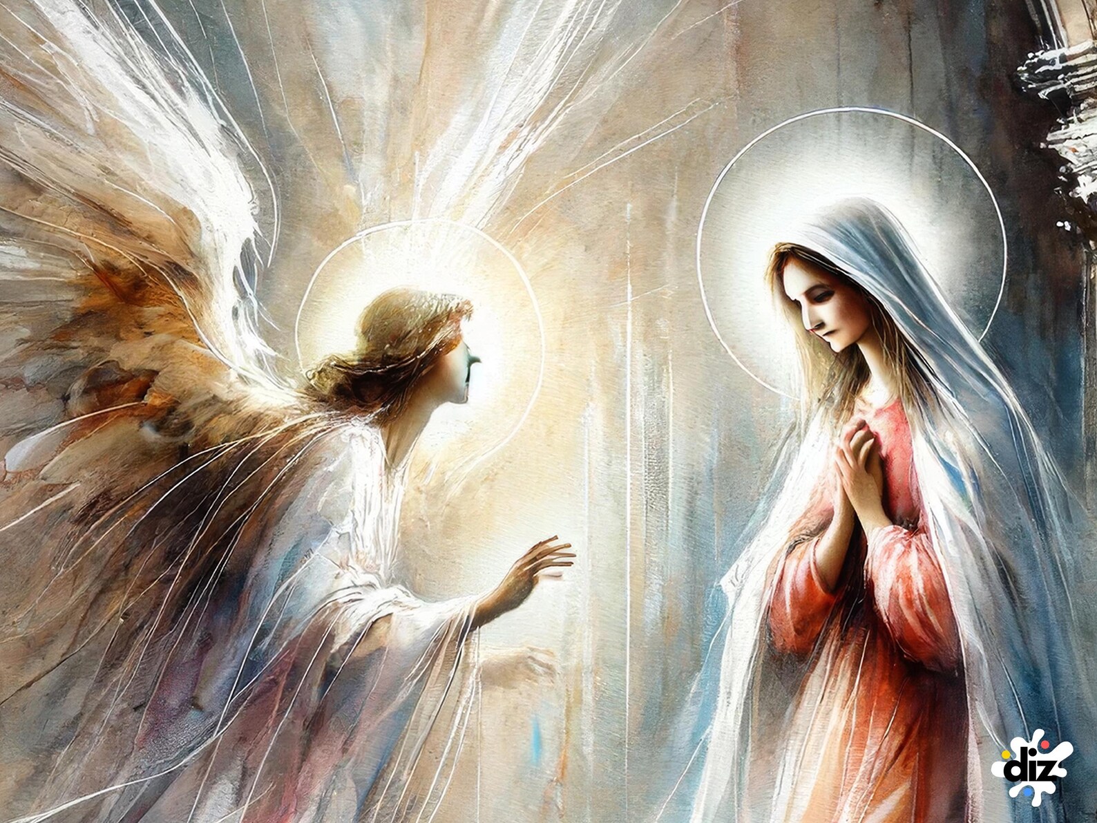 The Annunciation – Printable Christian Wall Art, Spiritual Home Decor ...