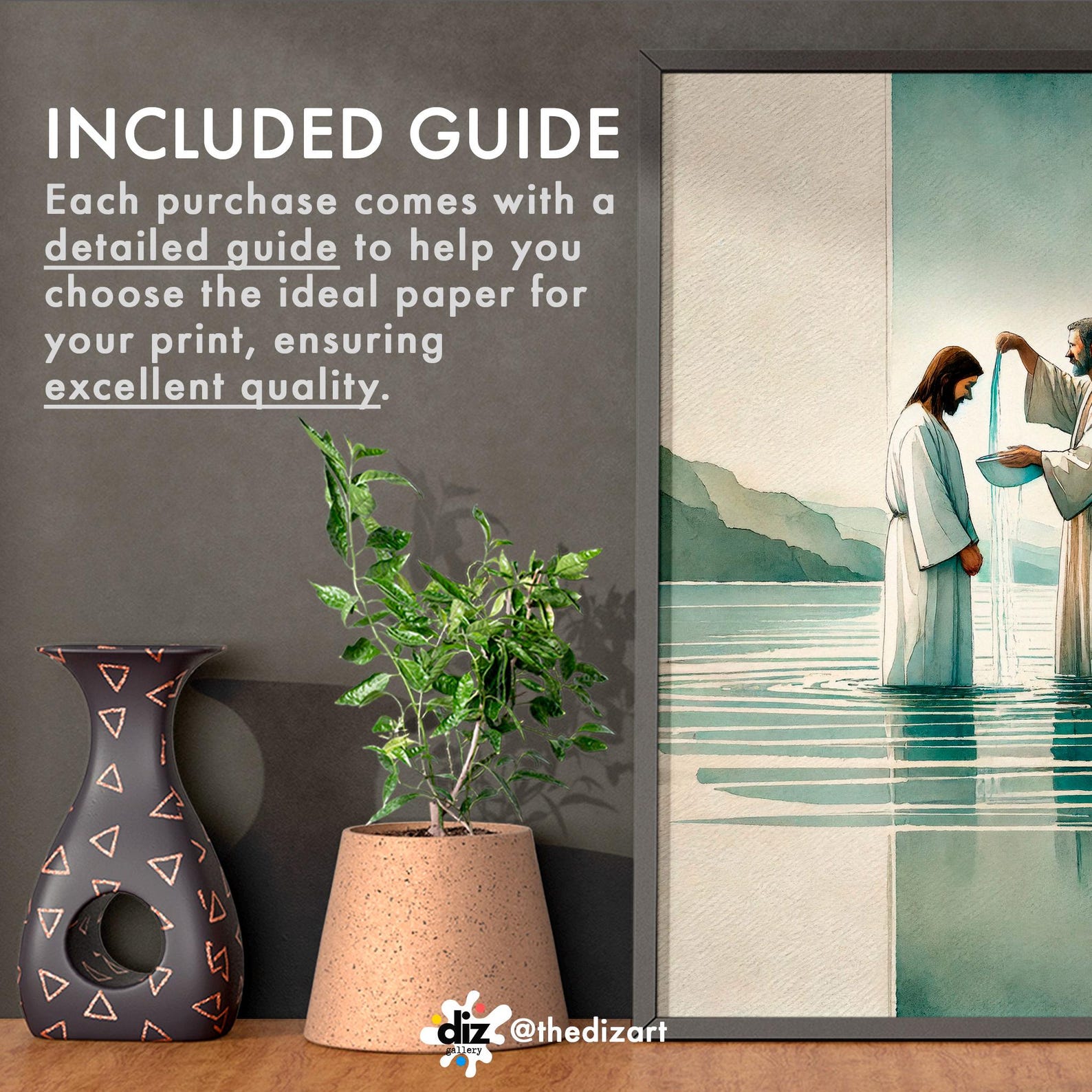 The Baptism of Jesus - Christian Wall Art, John the Baptist, Sacred ...