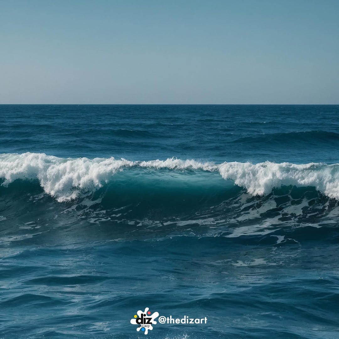 Deep Blue Ocean Waves Printable Wall Art for Coastal Home Decor - Etsy