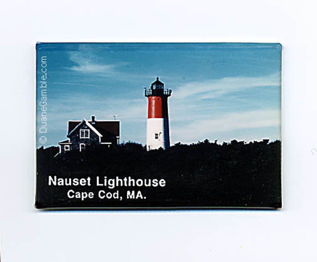 Magnet, Nauset Lighthouse, Cape Cod Mass, Refrigerator Magnet, National ...