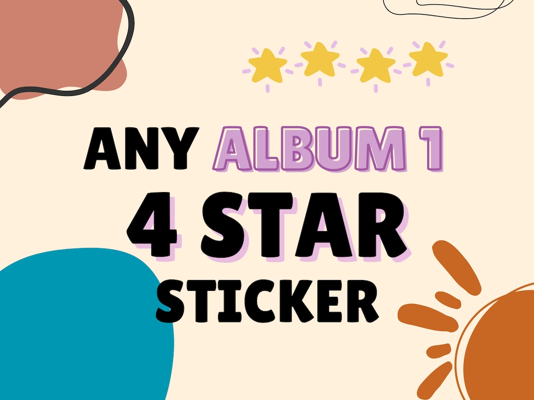 M0N0 G0 Any 4 Star Sticker first Album - Etsy