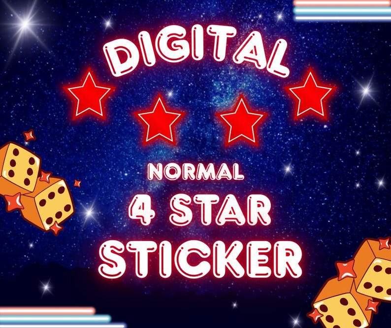 MONO GO 4 Star Sticker - Set 11-25 - Etsy