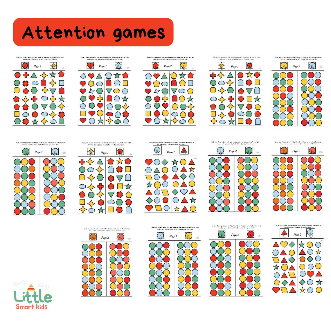 Neuro-shapes, Printable PDF | 14-page Two-handed Brain Exercises for ...