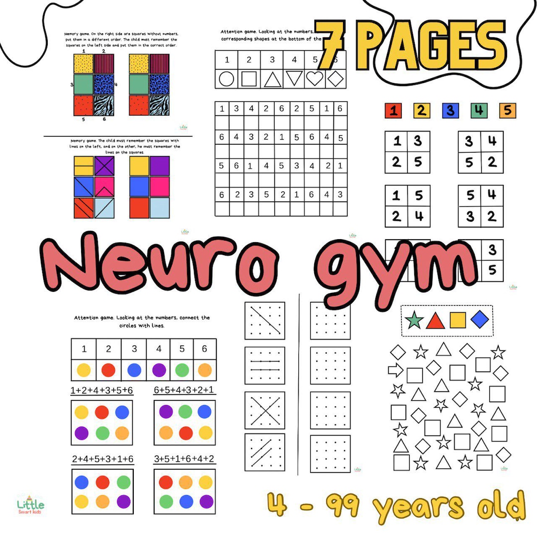 Neuro Gym for Development| Bright Coloring| Preparation for School ...
