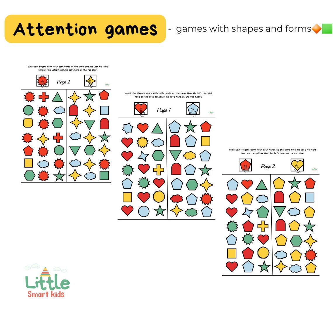 Neuro-shapes, Printable PDF | 14-page Two-handed Brain Exercises for ...