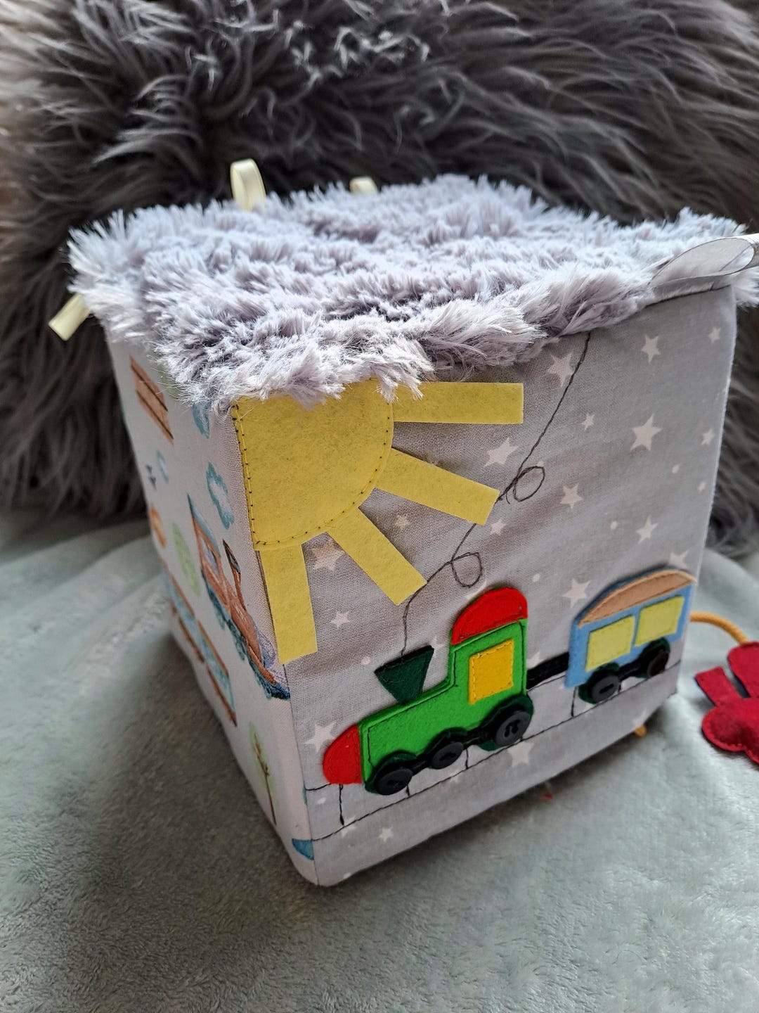 Sensory Soft Block for Kids With Trains |activity Cube for Kids |baby ...