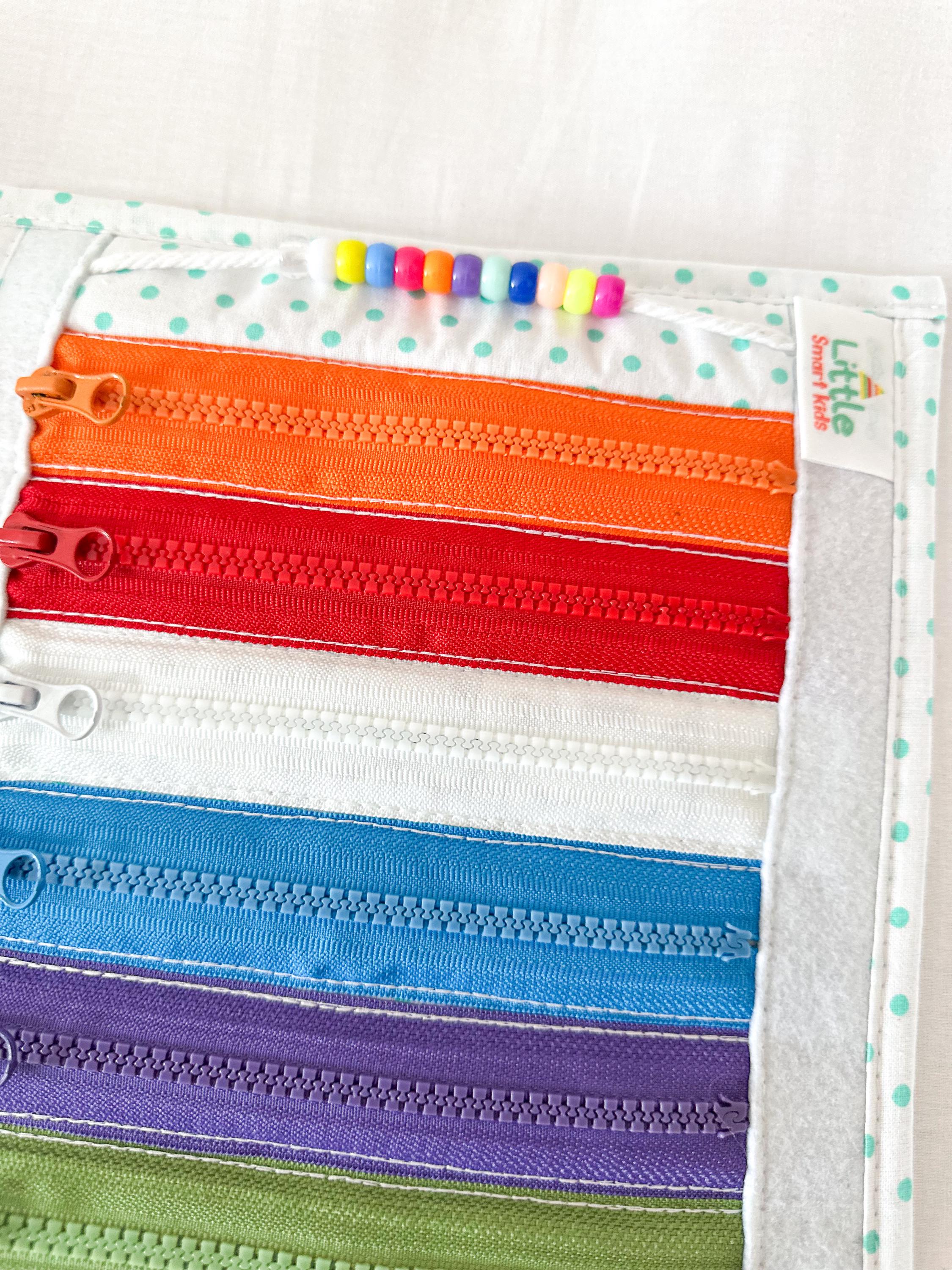 Montessori Busy Board With Zippers | Felt Sensory Toy for Toddlers ...