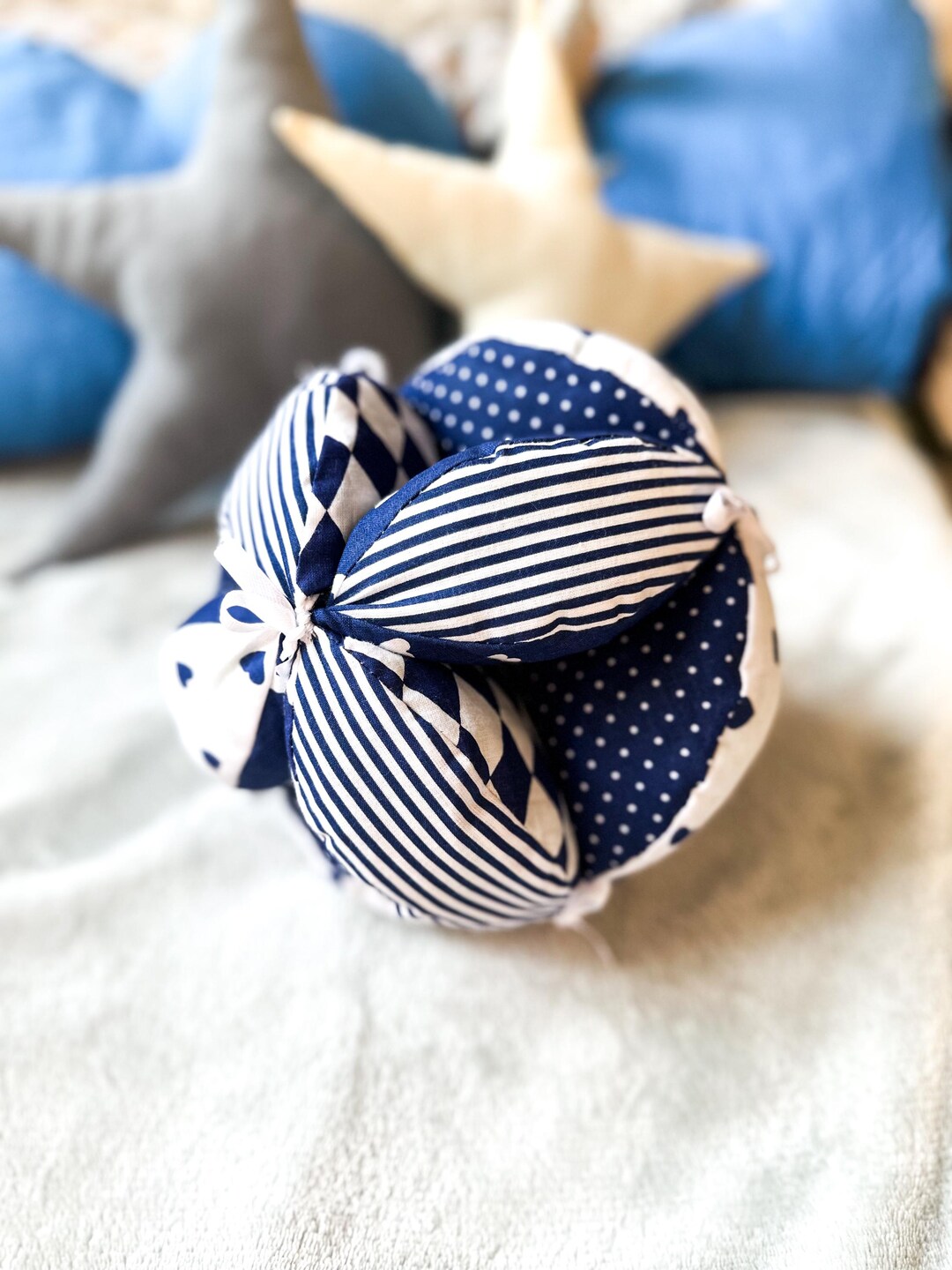 Montessori Sensory Ball Toy | Baby Grasping Toy | Soft Rattle Ball for ...