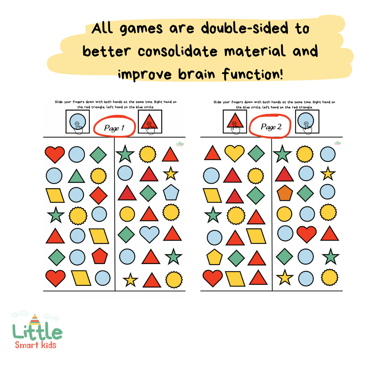Neurogame| Games With Shapes for Brain Development| Game for 2 Hands ...