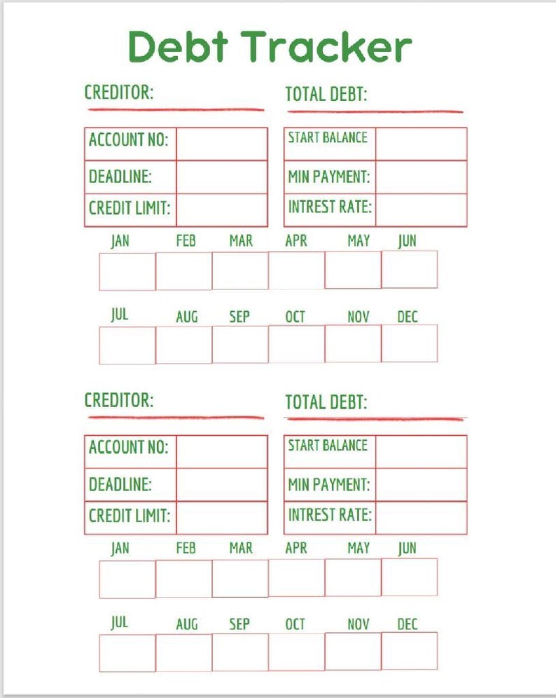 Budget Planner - Etsy