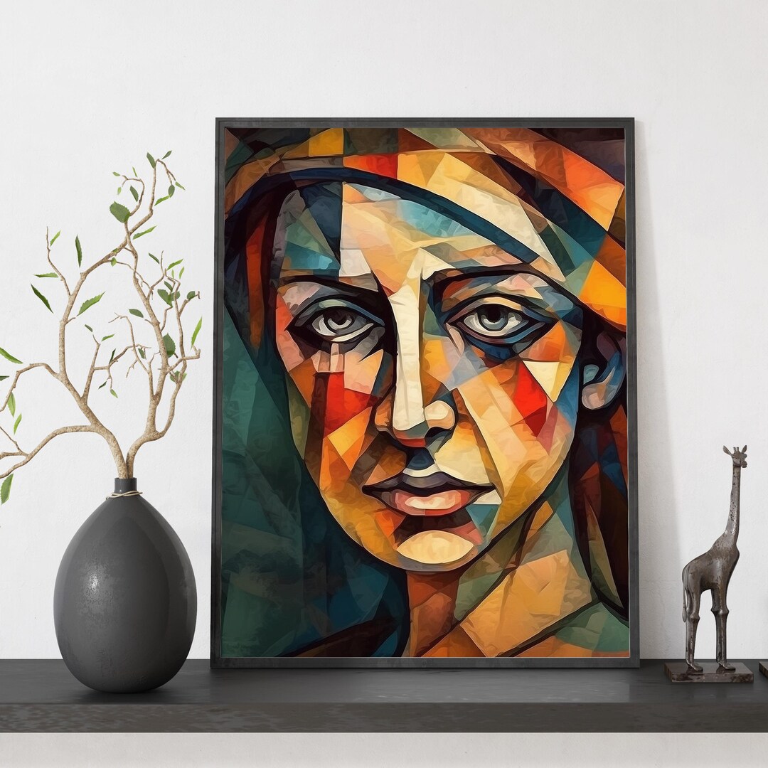 Cubism Style Paint by Numbers Kit: DIY Acrylic Canvas Art - Etsy