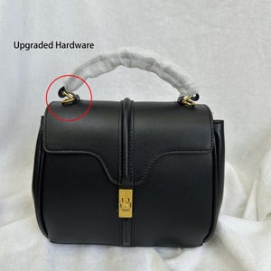 Leather Top Handle Bag, Minimal Women's Handbag, Elegant Leather ...