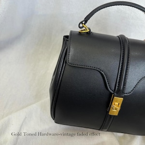 Leather Top Handle Bag, Minimal Women's Handbag, Elegant Leather ...