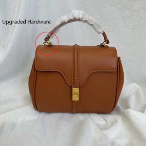 Leather Top Handle Bag, Minimal Women's Handbag, Elegant Leather ...