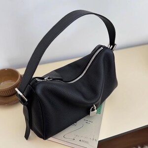 Leather Shoulder Bag, Minimal Women's Underarm Bag, Summer Leather Bag ...